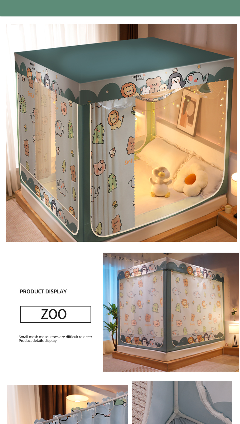 YANYANGTIAN Three Door Mosquito Net Mosquito Proof Curtains Baby Fall ...