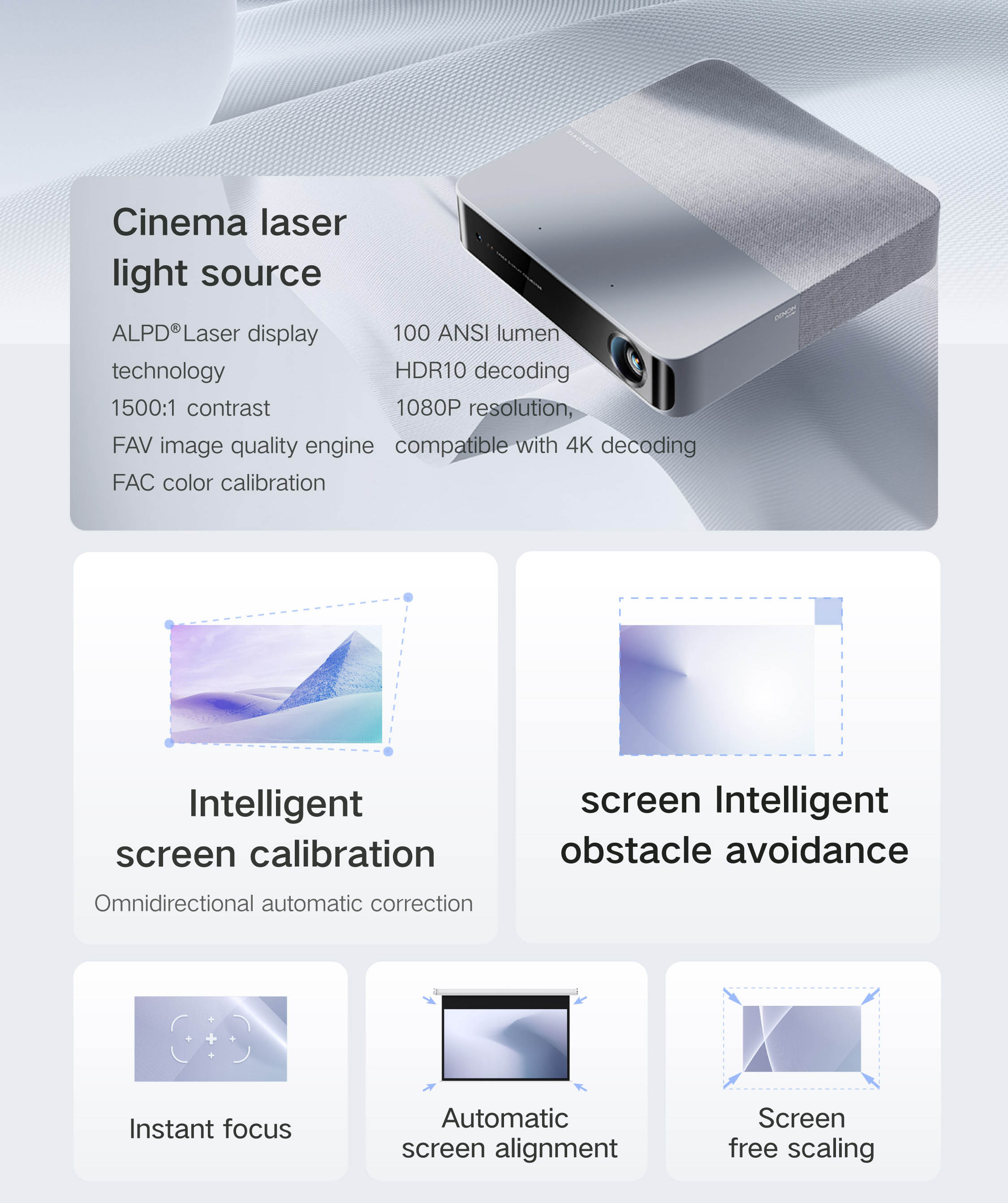 Fengmi S5 Laser Projector Home Home Theater Ultra-High Definition TV ...