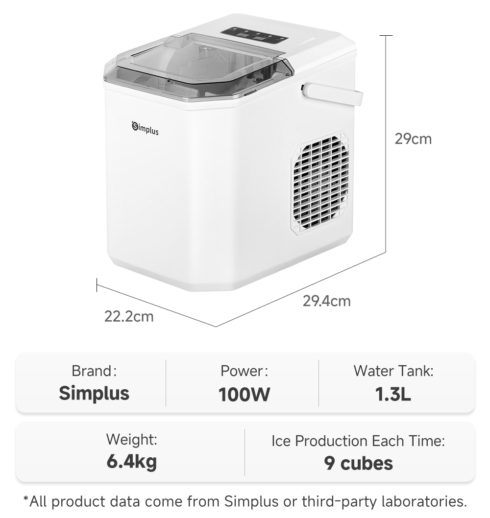 Simplus Ice Maker Machine Automatic Ice Cube Maker Mini Portable ...