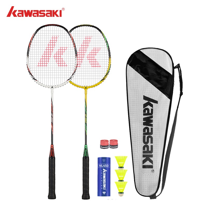 Kawasaki Badminton Racket 2 Pcs Up-0160 + Free Gift Shuttlecocks ...