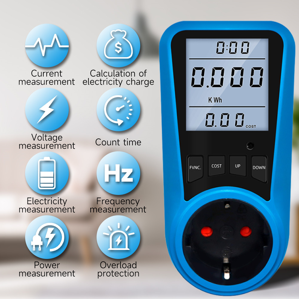 Liligood Energy Consumption Meter Rechargeable Electricity Monitor ...