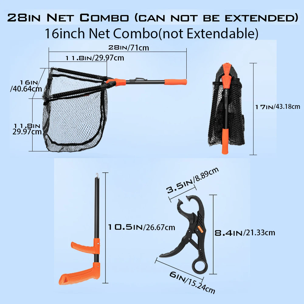 KastKing Pontus Fishing Net, Foldable Extendable Fish Landing Net ...