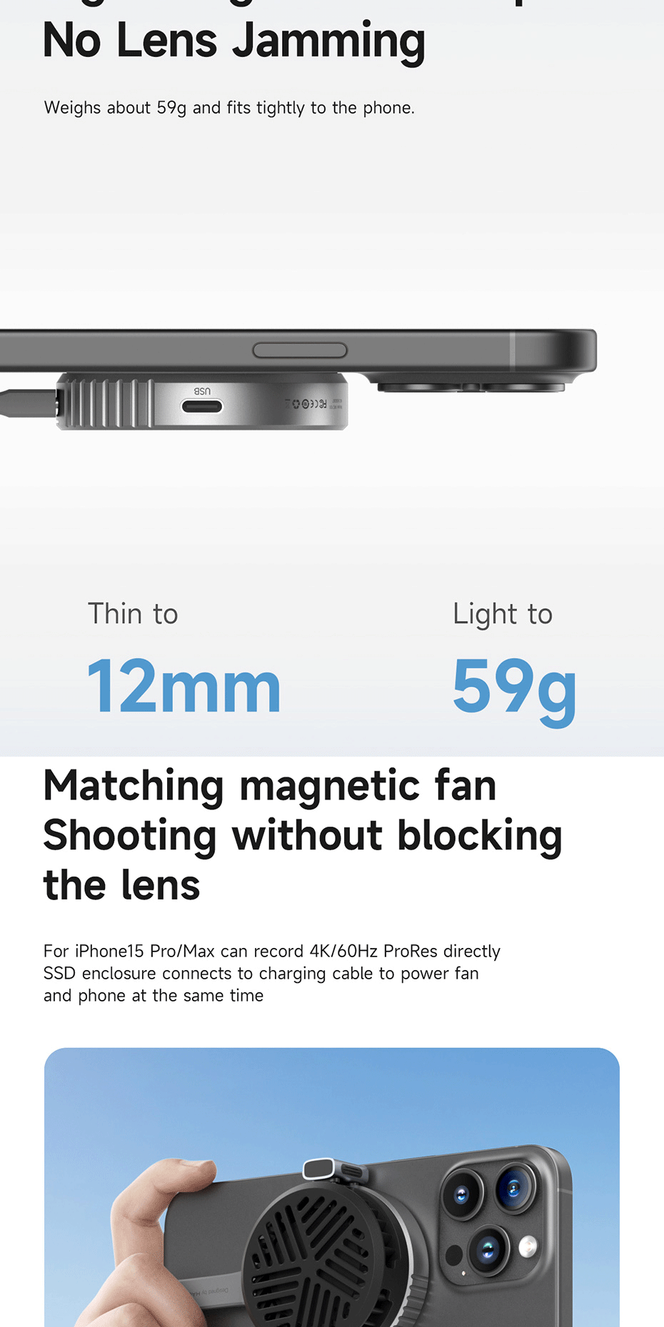 Hagibis Magnetic M.2 2230 NVMe SSD Enclosure with Magsafe for iPhone 16 ...