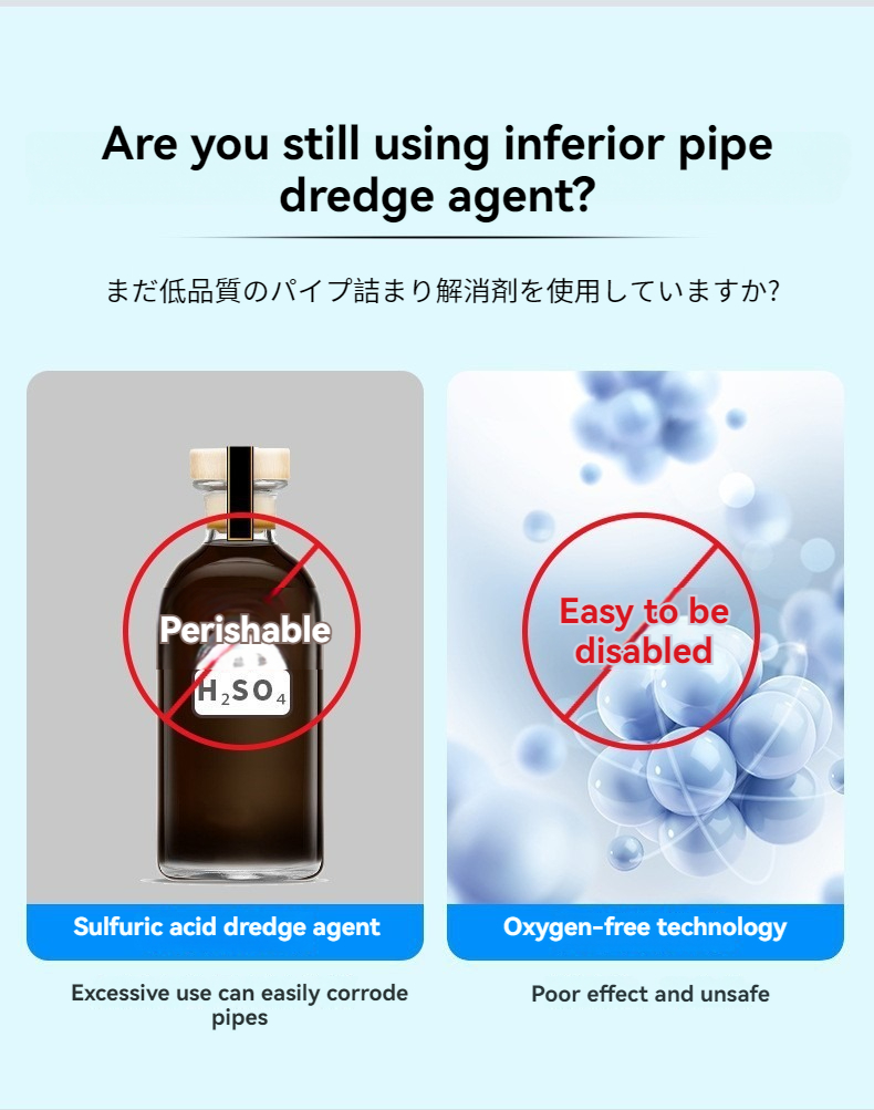 Pipe dredging powder 350g Pipe Cleaner Clogged Remover fast Unclog the ...