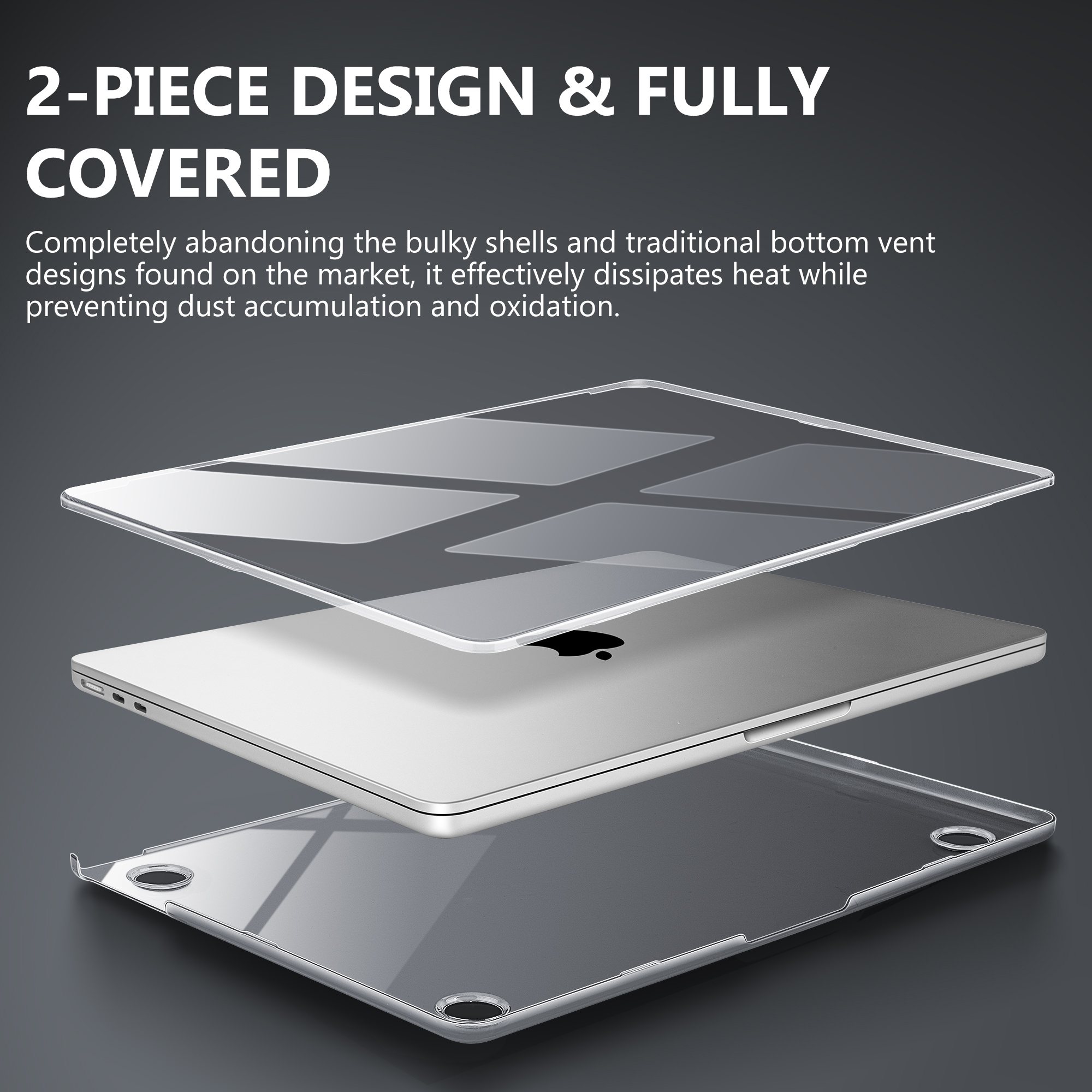 Super Ultra-Thin Crashproof Crystal Hard Shell Case Compatible for ...