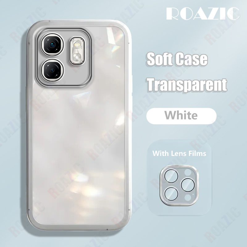 With Lens Films Phone Case For infinix Hot 50i Transparent Back Cover ...