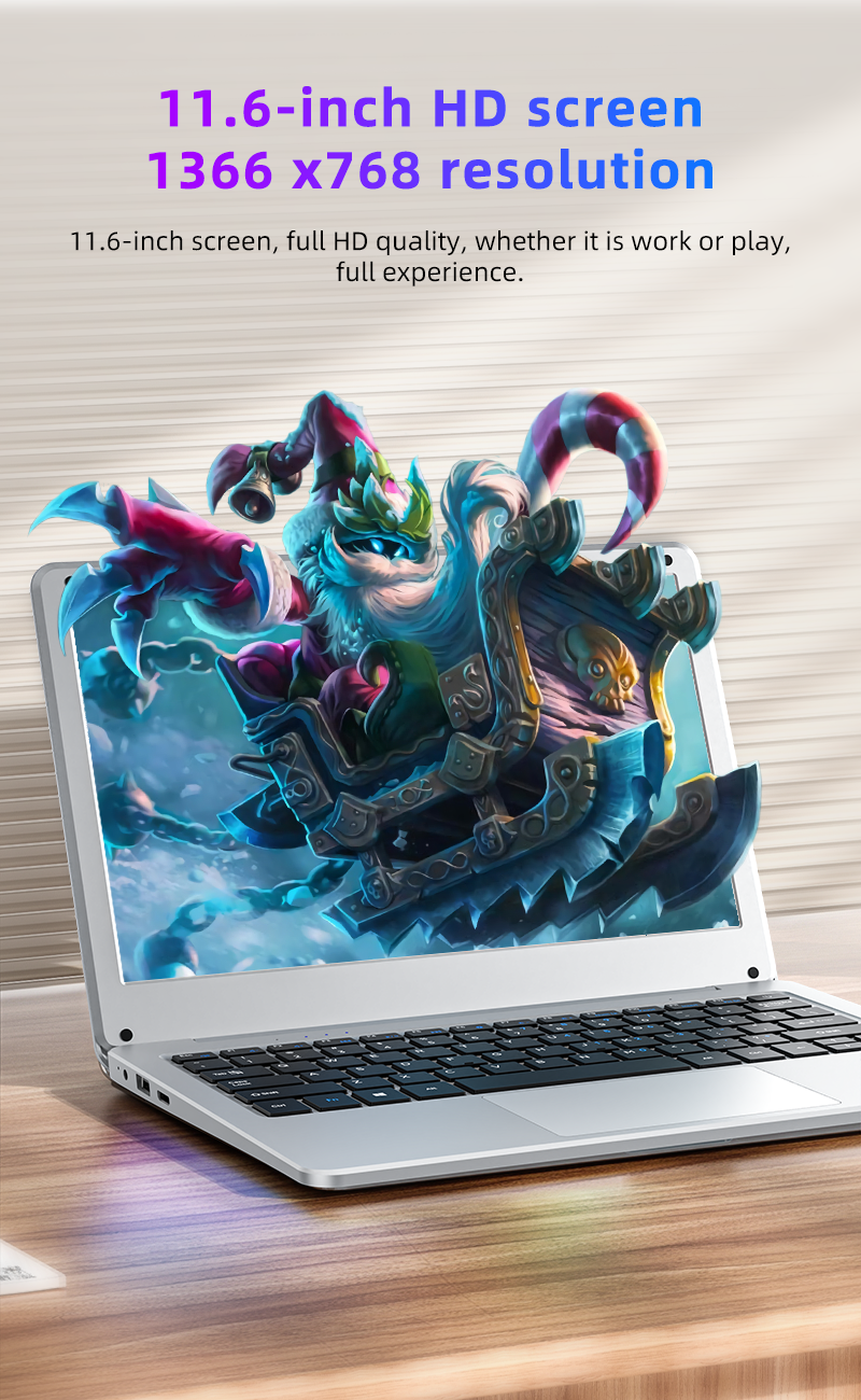 BYONE Laptop 11.6 Inch Celeron N4000 8GB RAM 256GB SSD FHD Screen ...