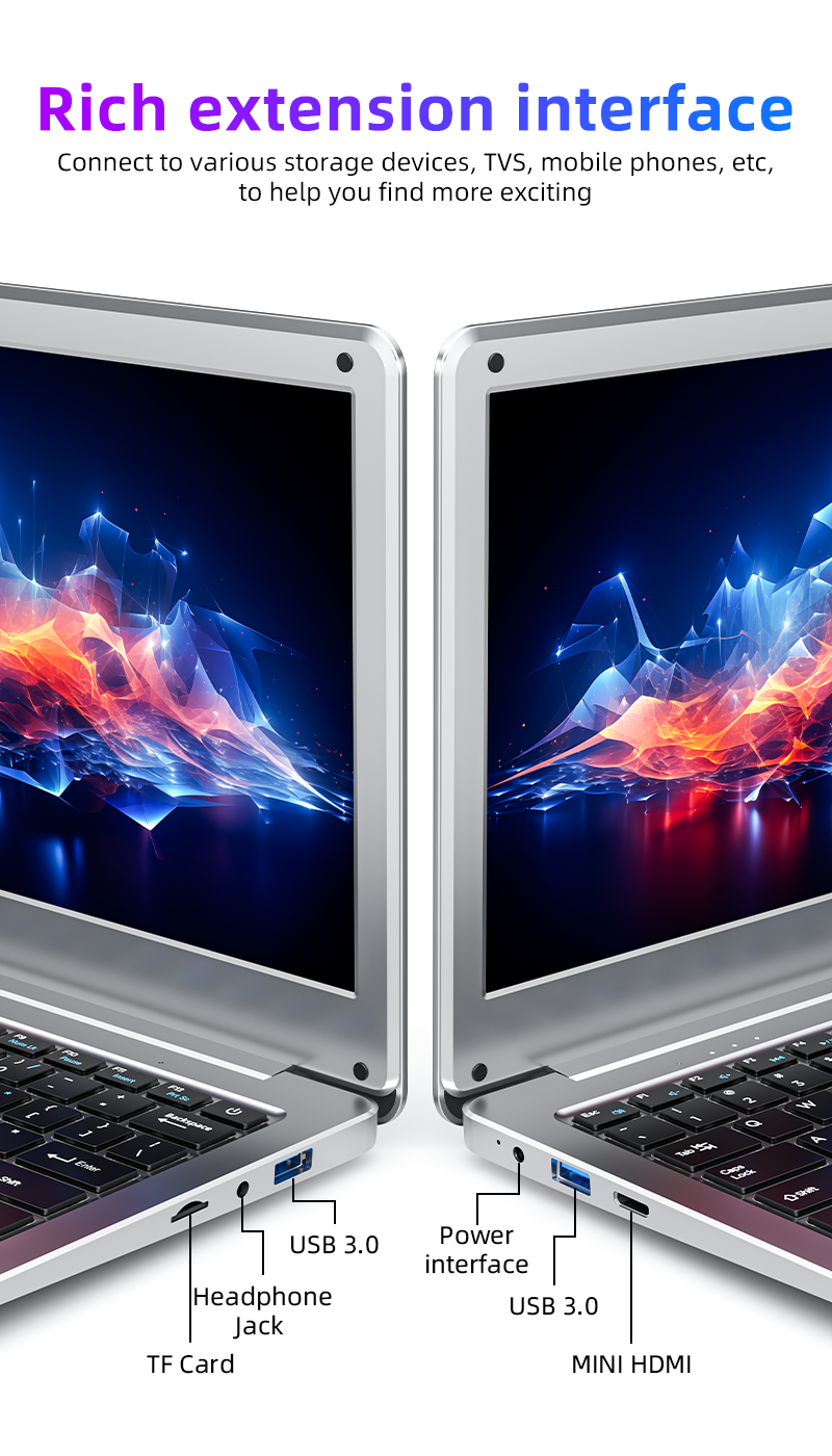 BYONE Laptop 11.6 Inch Celeron N4000 8GB RAM 256GB SSD FHD Screen ...