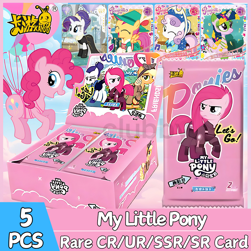 5PCS My little pony Card kayou pinkie pie fluttershy No.3 Rare CR/UR/SSR Card game girls gift ...