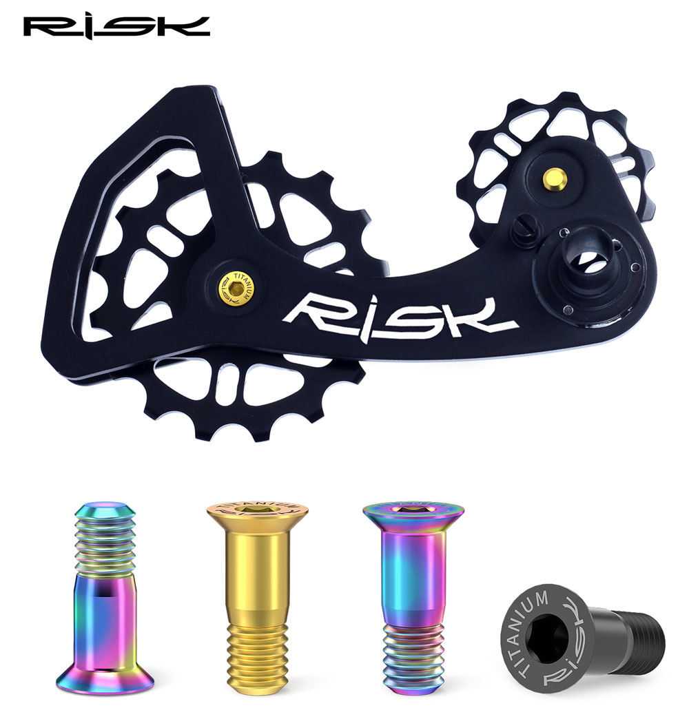 RISK M5x14.2mm Road Bike Cycling Bicycle Rear Derailleur Jockey Wheel ...