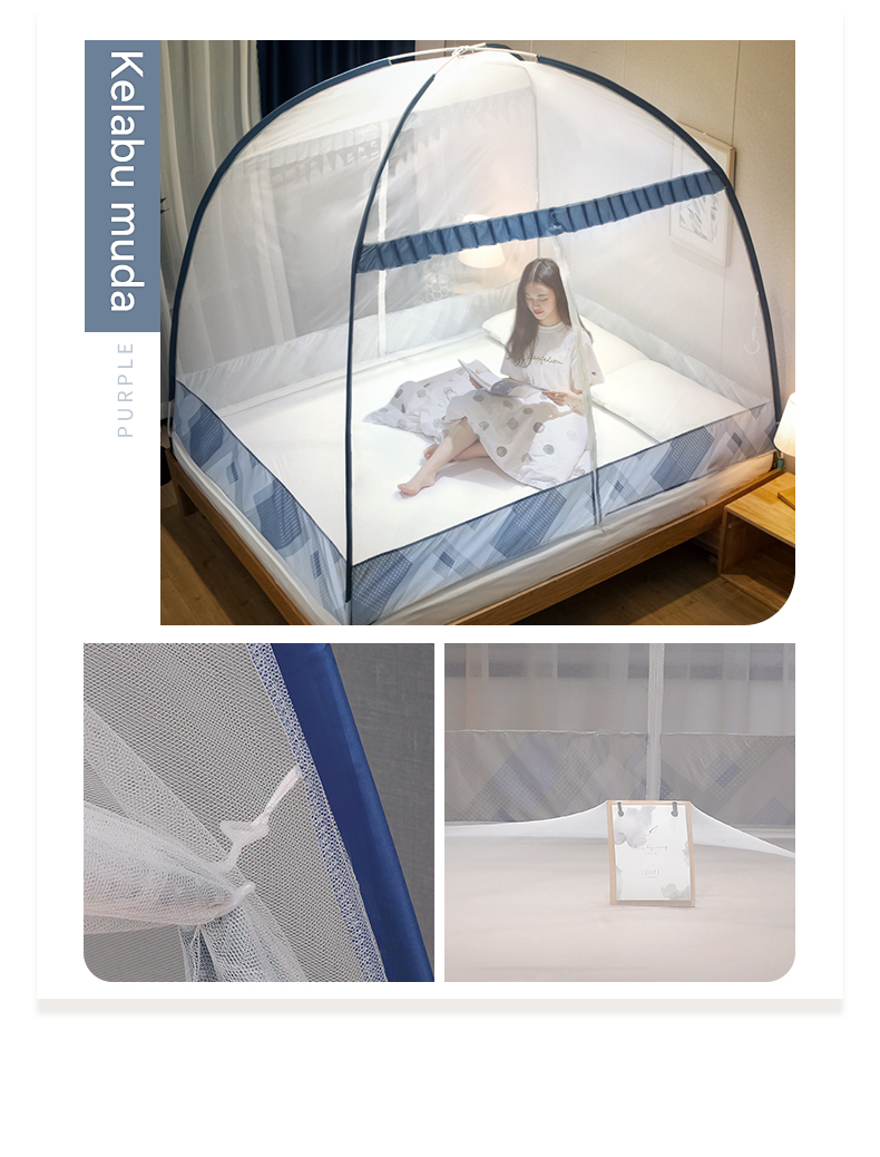 YYT Double Door Mosquito Net High Elastic Bracket Increase Space ...