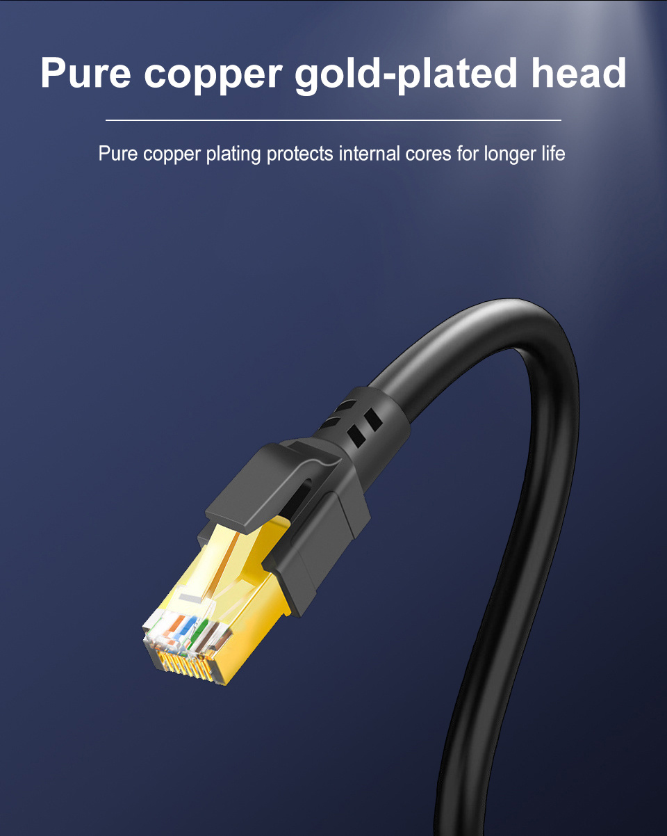 10M 20M 30M 40M 50M Cat6 Gold-plated Ethernet Cable internet Lan cable ...