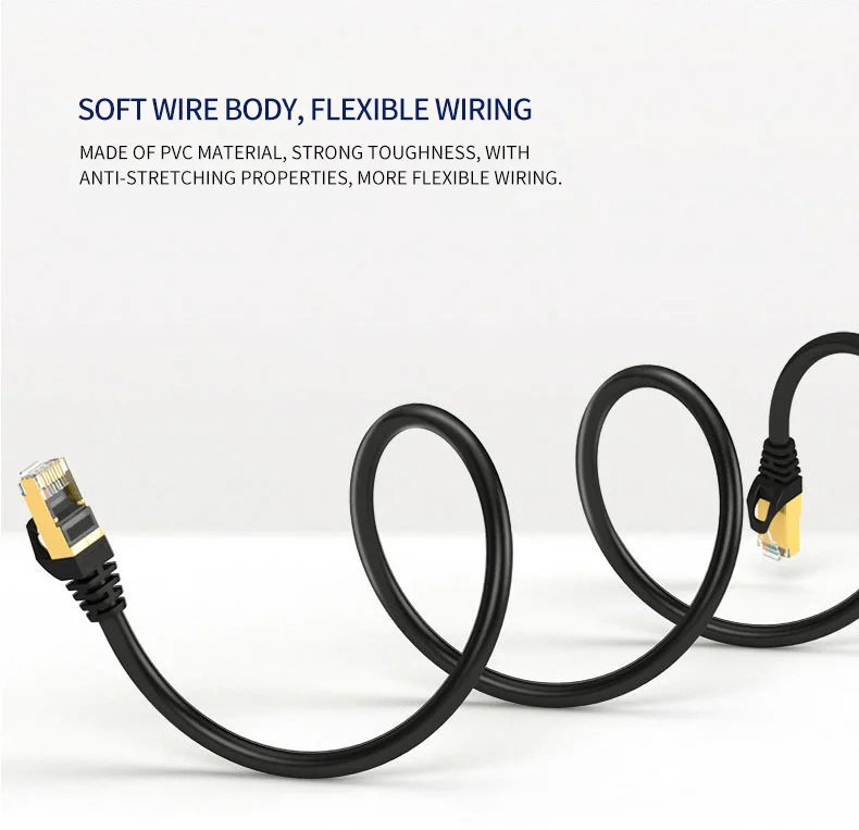 10M 20M 30M 40M 50M Cat6 Gold-plated Ethernet Cable internet Lan cable RJ45 cable double-layer ...