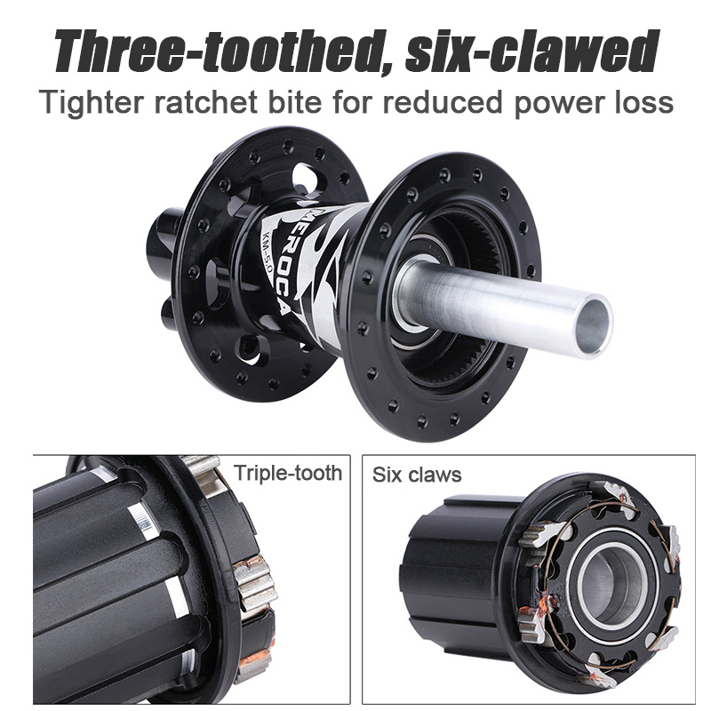 ⚡CLEARANCE Price⚡MEROCA Bike Hub 6 Pawls 3 Teeth MTB Cassette Hub 32 ...