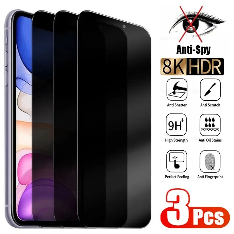 1-3PCS Anti-Spy Privacy Tempered Glass For Realme C67 C55 C53 C35 C33 C30S C21Y C25Y C25S C20 ...