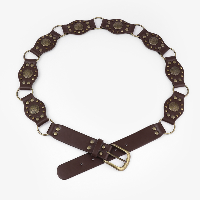 Cosplay Vintage Rivet PU Belt Steampunk Gothic Streetwear Harajuku ...
