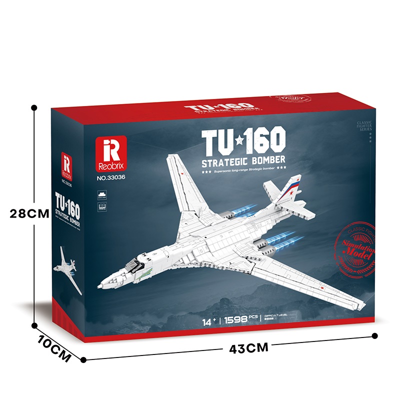 TU-160 Strategic Bomber Military Building Blocks 1598 Pcs Reobrix ...