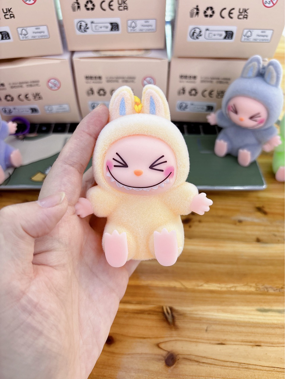 LABUBU second generation sit and sit party vinyl flocking blind box ...