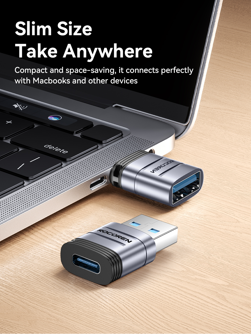 Rocoren USB 3.2 Gen1 Type-C OTG Adapter Type C USB C Male To USB Female ...