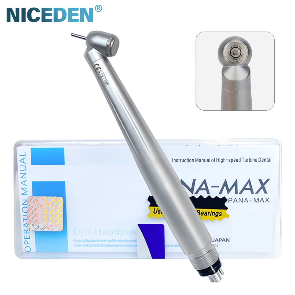 NICEDEN Dental 45 Degree High Speed Handpiece Push Botton Turbine ...