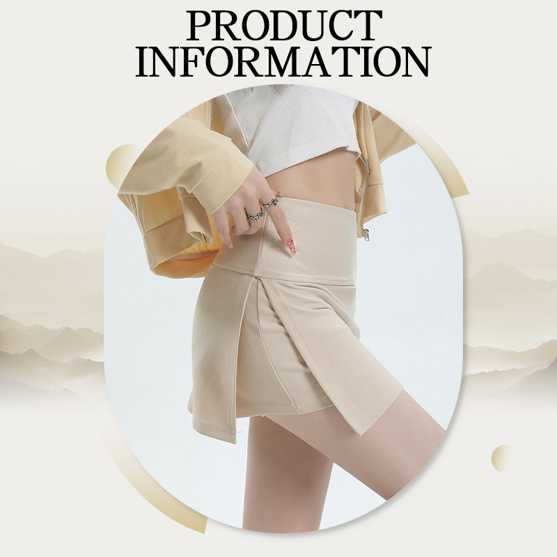 High Waist Side Slit Firm Mini Skirt For Womenswear A-line Mini Skirt ...