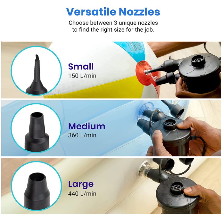 Electric Air Pump Portable Home Inflate Deflate for Air Mattress ...