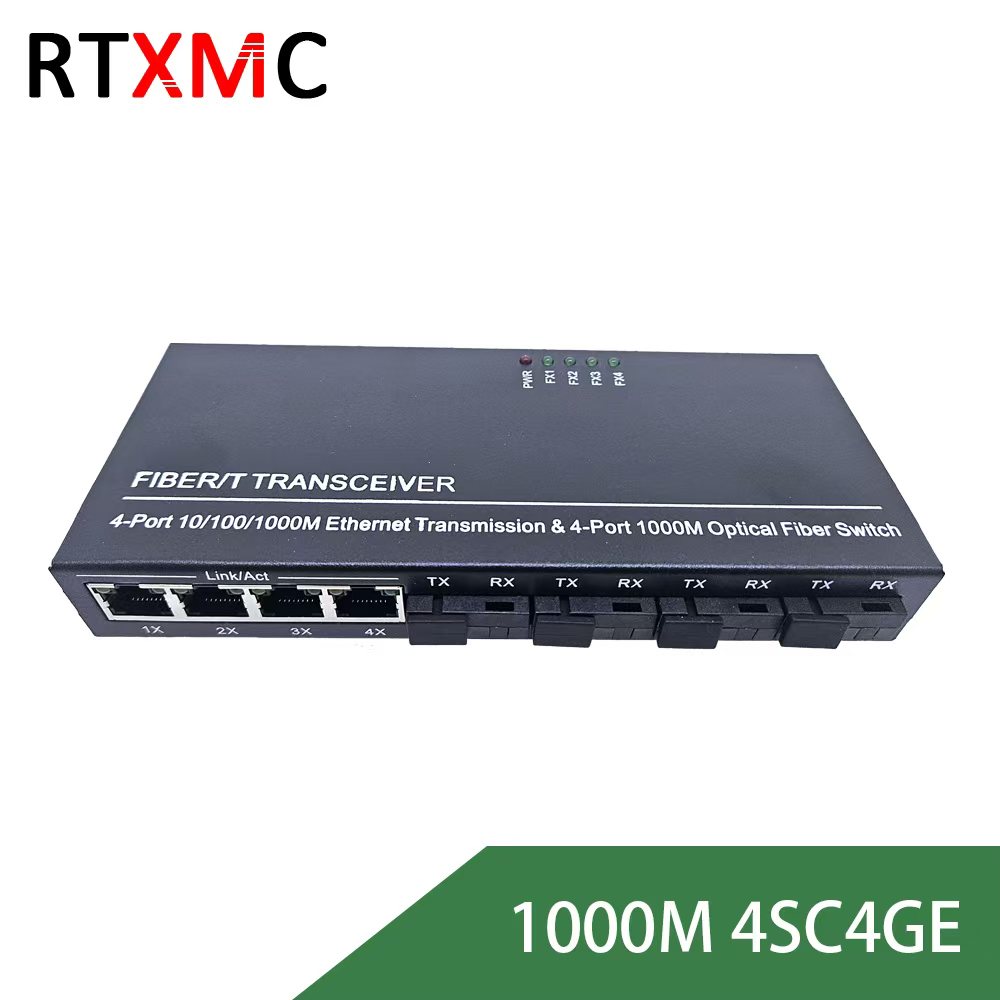10/100/1000Mbps Fiber Switch Media Converter Transceiver FTTH 2A 1310nm ...