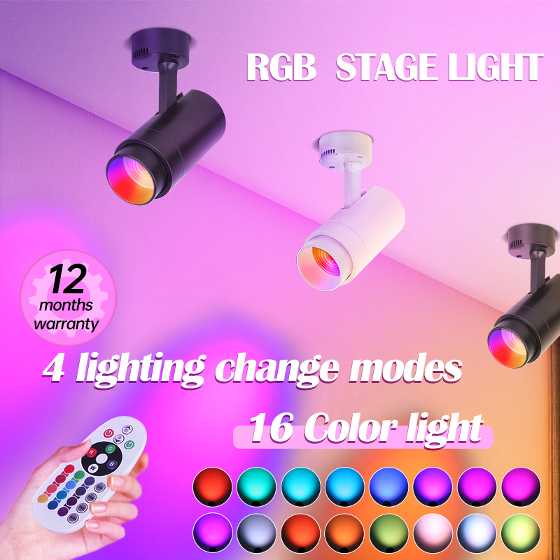 RGB Track Light Complete Set Led Party Light Stage Lights COB Spotlight ...