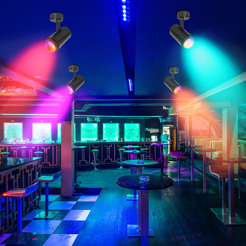 RGB Track Light Complete Set Led Party Light Stage Lights COB Spotlight ...
