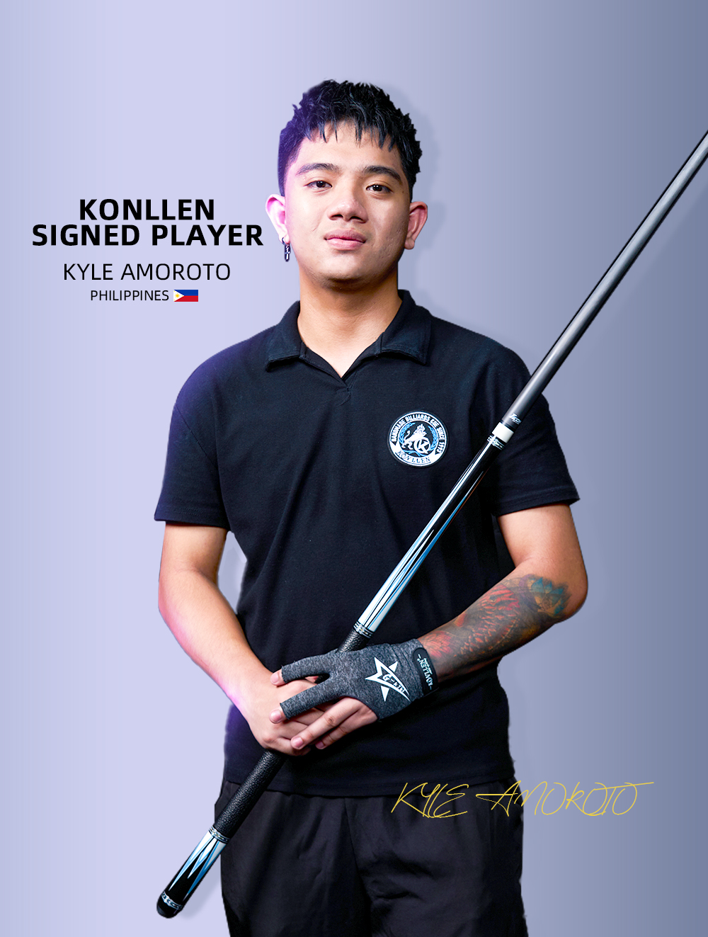 KONLLEN Carbon Fiber Pool Cue Stick Handmade Inlay Cue (Abalone Shell ...