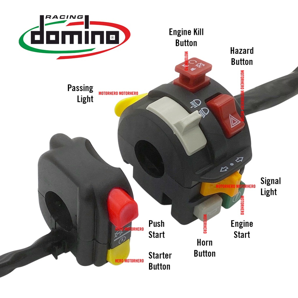 Domino Honeywell Switch Left & Right Handle Bar Mount Plug & Play Made ...