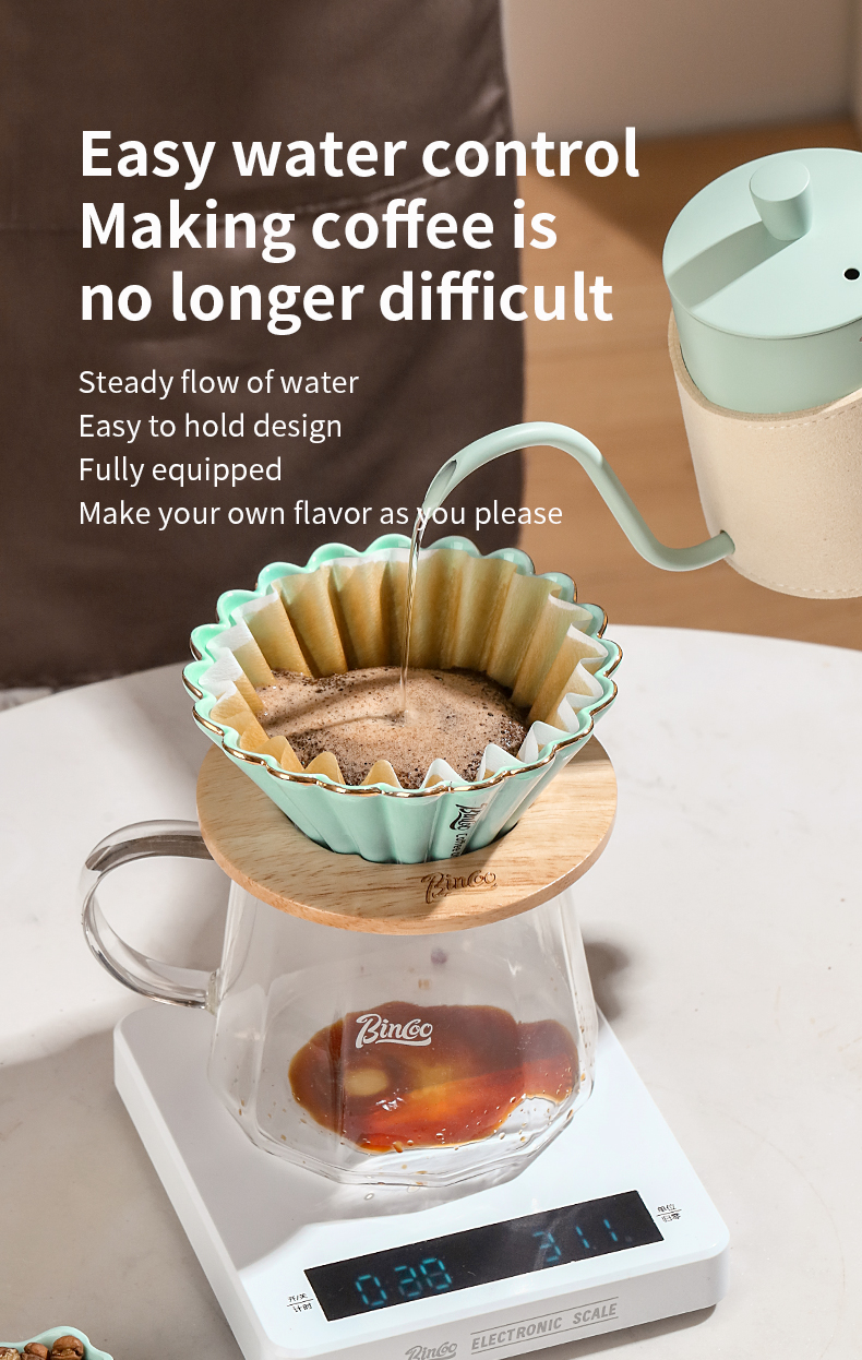BINCOO Hand Brewed Coffee Filter Cup V60 Ceramic Coffee Filter Coffee ...