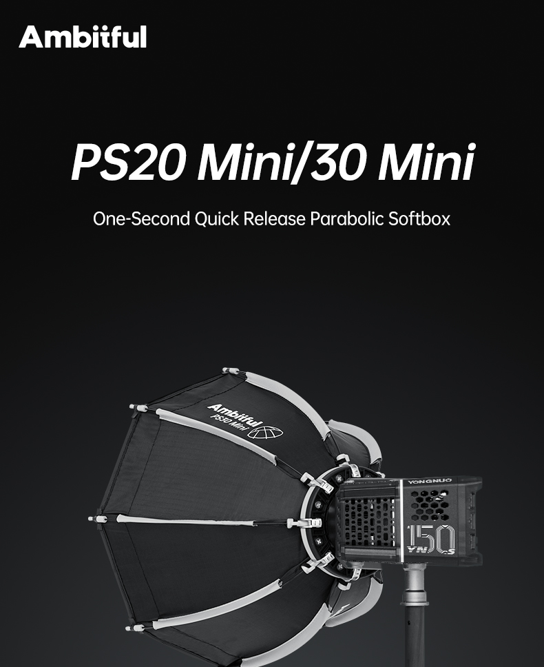 Ambitful PS20 Mini/30 Mini One-Second Quick Release Parabolic Softbox ...