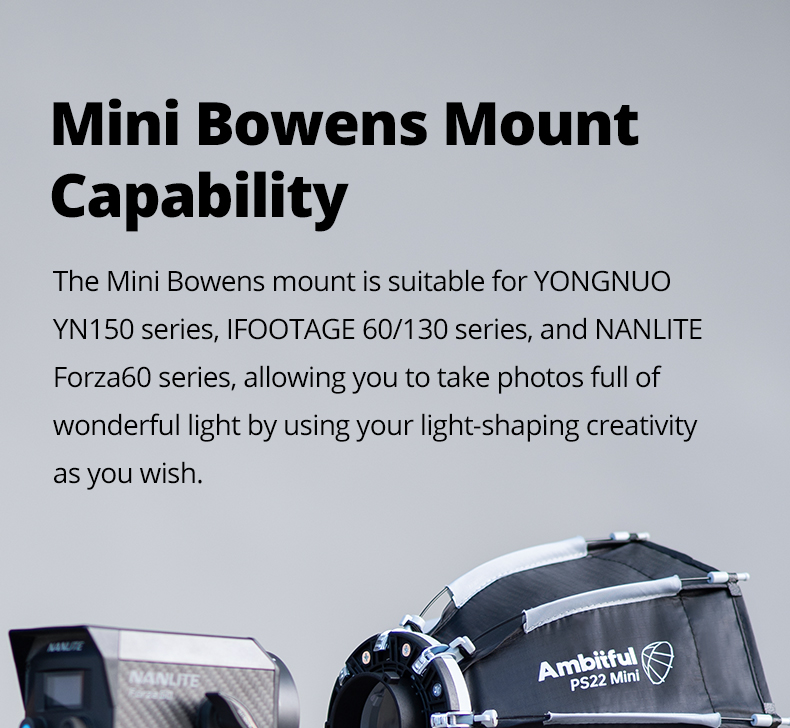 Ambitful PS20 Mini/30 Mini One-Second Quick Release Parabolic Softbox ...
