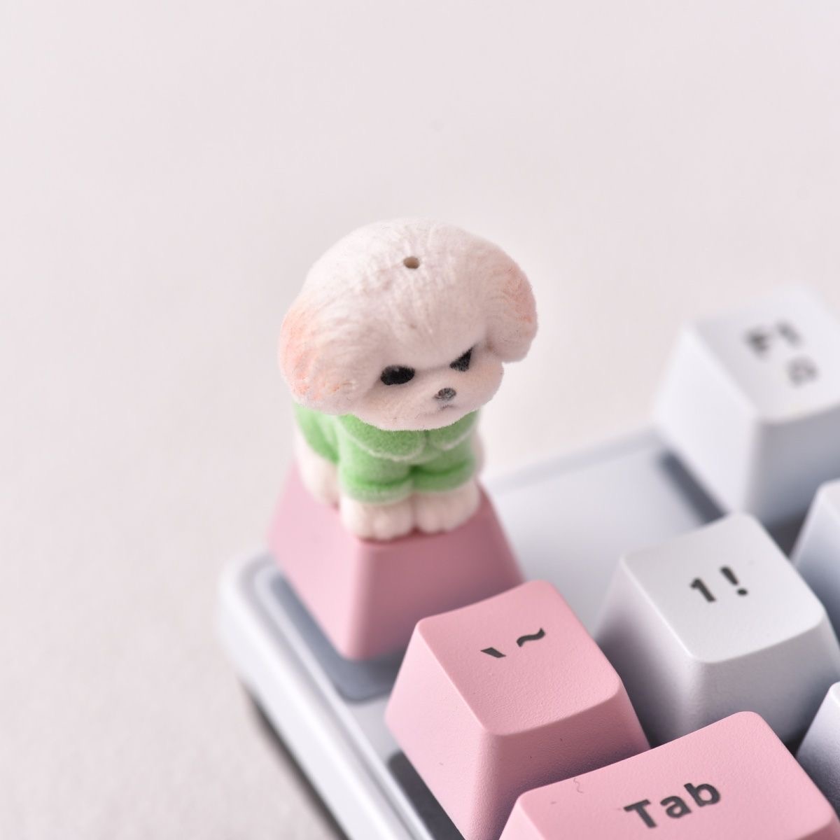 Plucked Teddy Dog Keycaps DIY Handmade Customized Cross Axis Mechanical ...