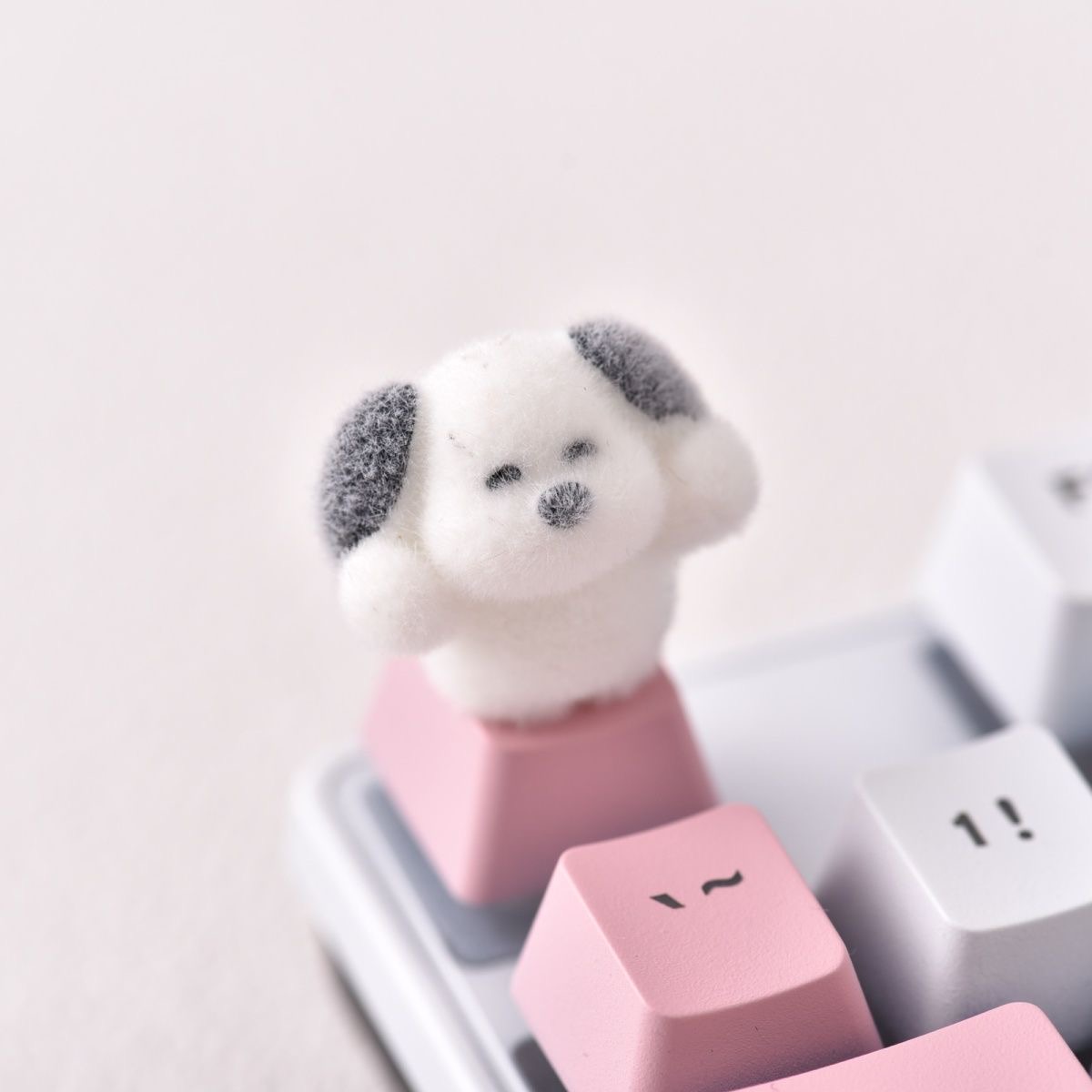 Plucked Teddy Dog Keycaps DIY Handmade Customized Cross Axis Mechanical ...