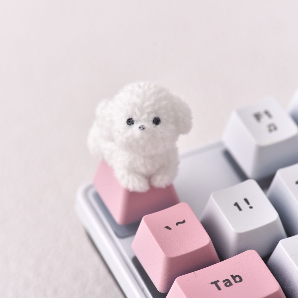 Plucked Teddy Dog Keycaps DIY Handmade Customized Cross Axis Mechanical ...