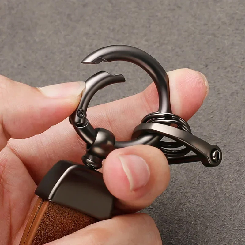 Car Luxury Genuine Leather Keychain Key Rings Custom Gift For Aprilia ...