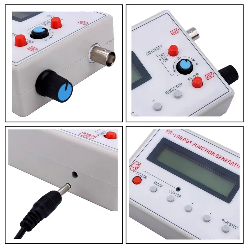 FG-100 DDS Function Signal Generator Portable Frequency Counter 1Hz ...