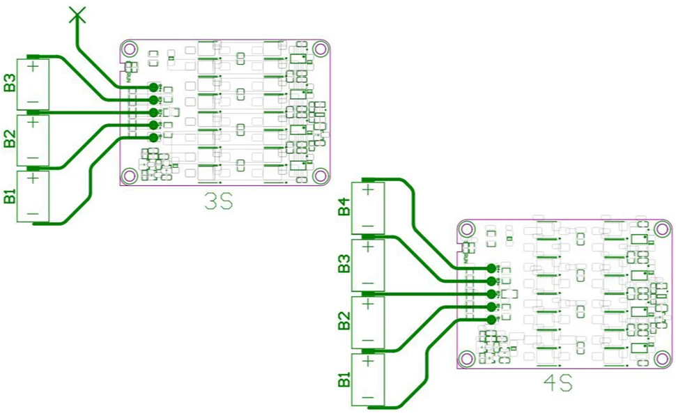 3S 4S 12V 5A Battery Active Equalizer BMS Balancer Lipo Li-ion LFP ...