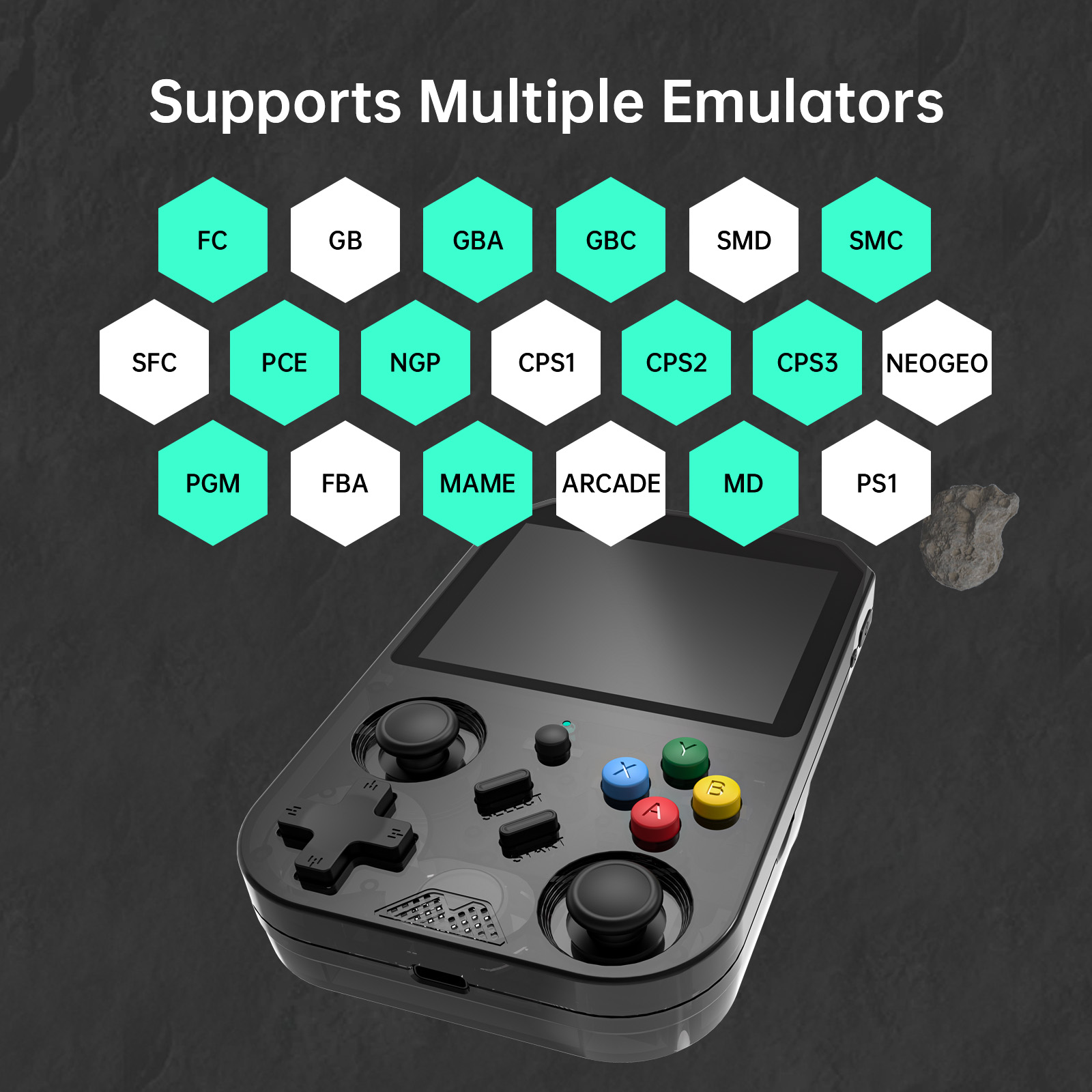 Portable open source gaming device with 3.5 inch HD display, 12000+ pre ...