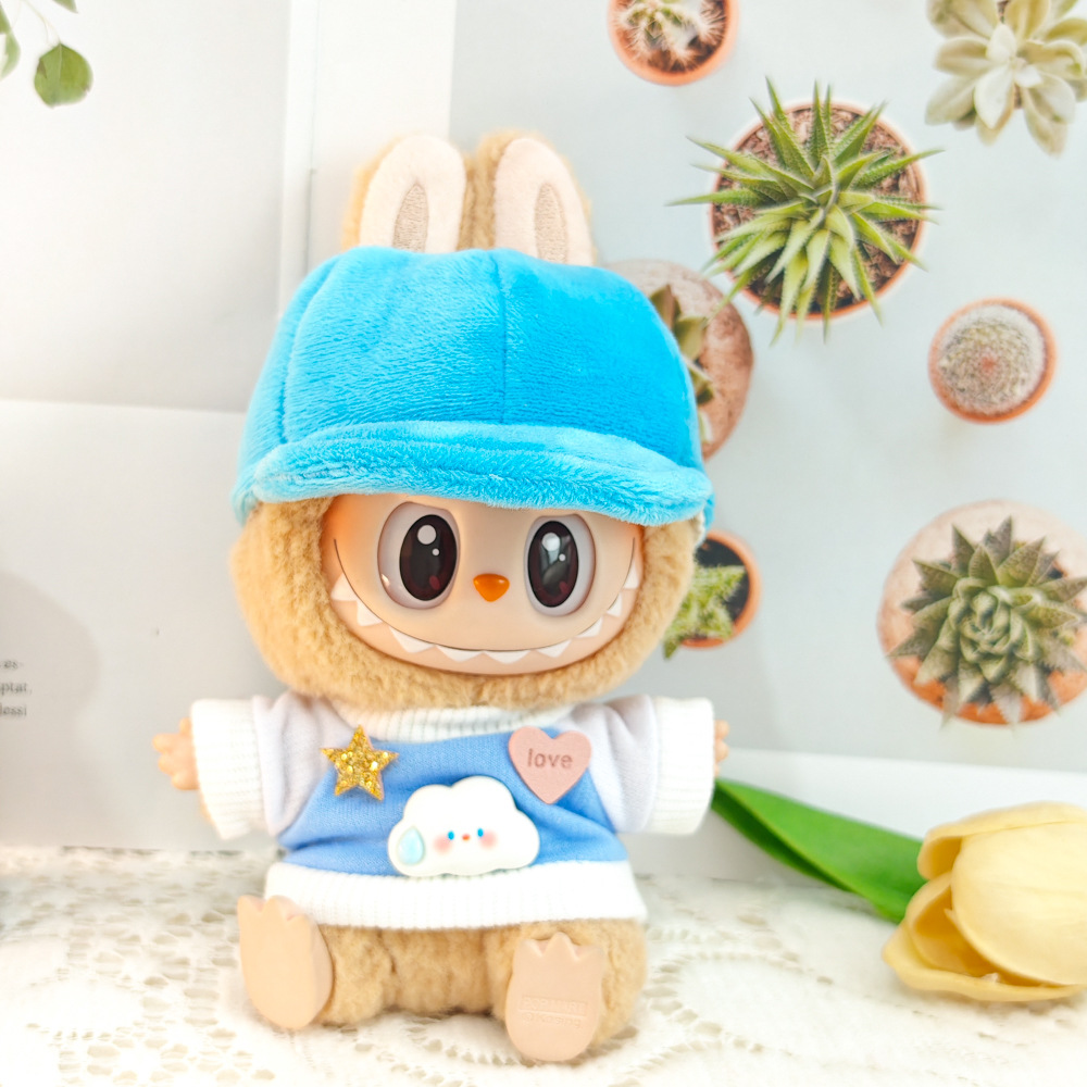 Labubu macaron pendant V1/V2 doll suit, Labubu party fashionable hoodie ...