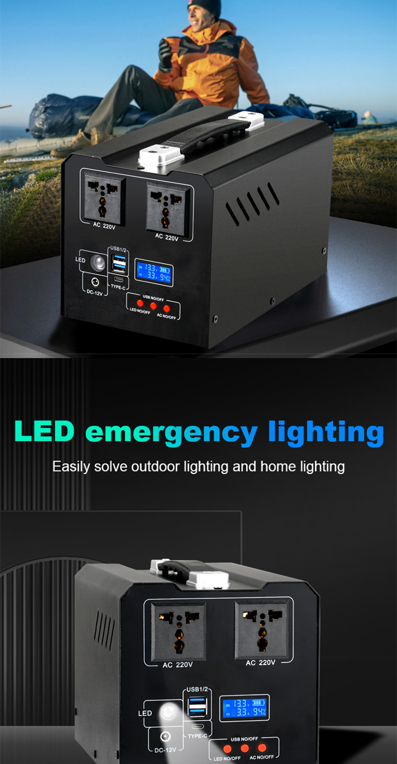 Power Station 500W 220V Power Station Multi-Function Portable 288000mAh ...