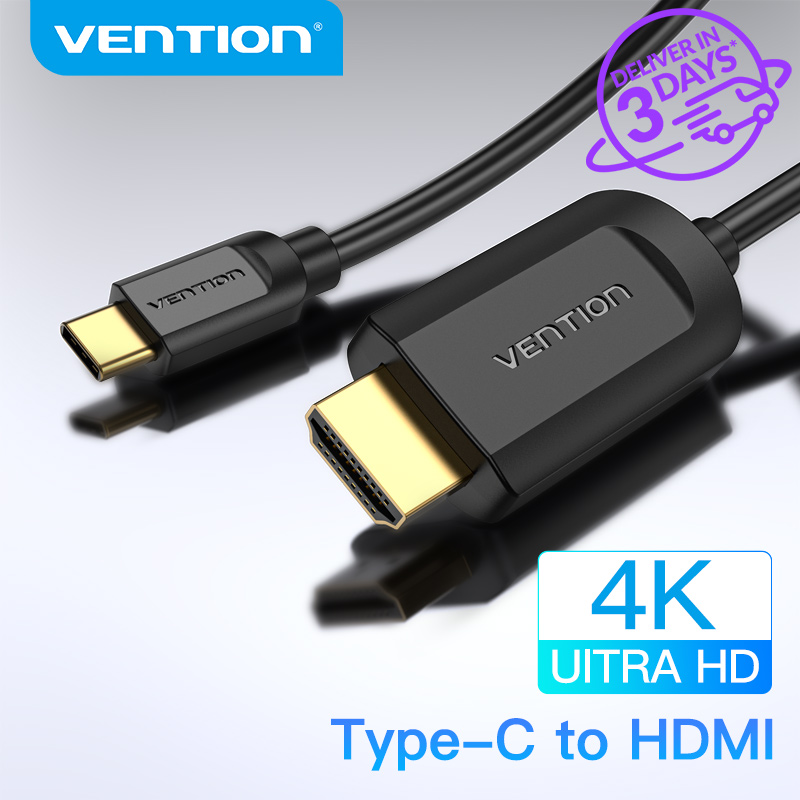 Vention CGU Type C to HDMI Cable 4K Type C to HDMI Connector for Cellphone to tv USB C to HDMI ...