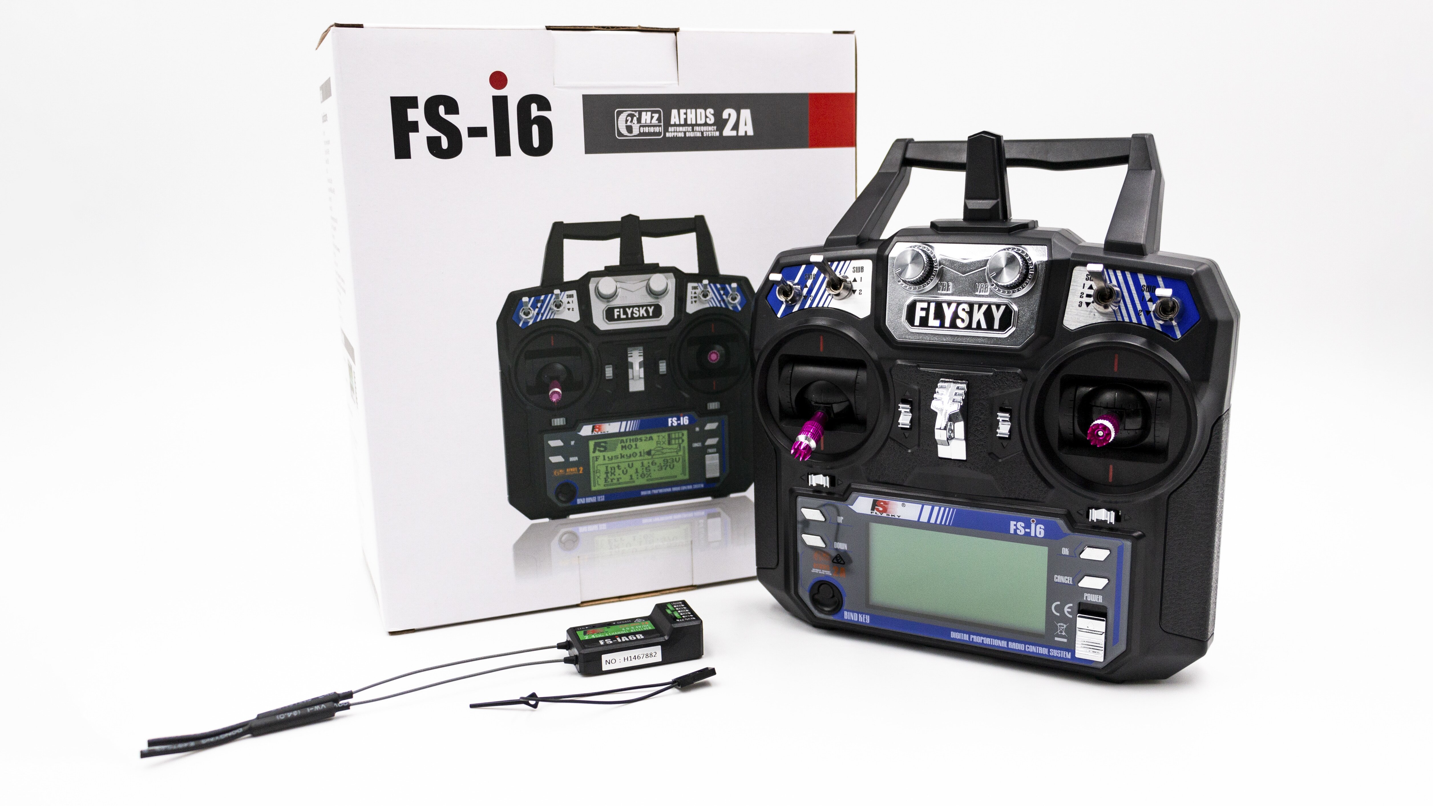 NEEBRC Flysky FS-i6 FS i6 2.4G 6CH AFHDS RC Transmitter With Left Hand ...