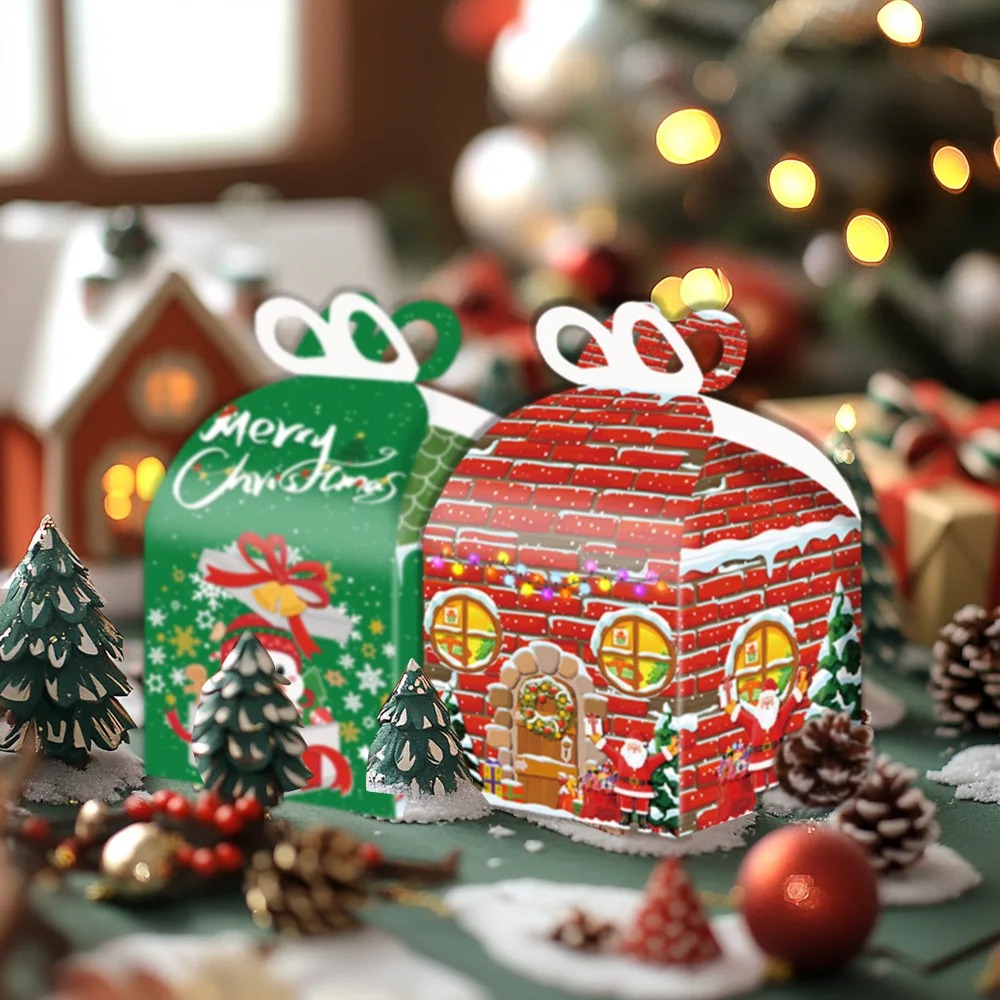 Christmas Eve Apple Box New Year Christmas Gift Box Transparent Biscuit ...