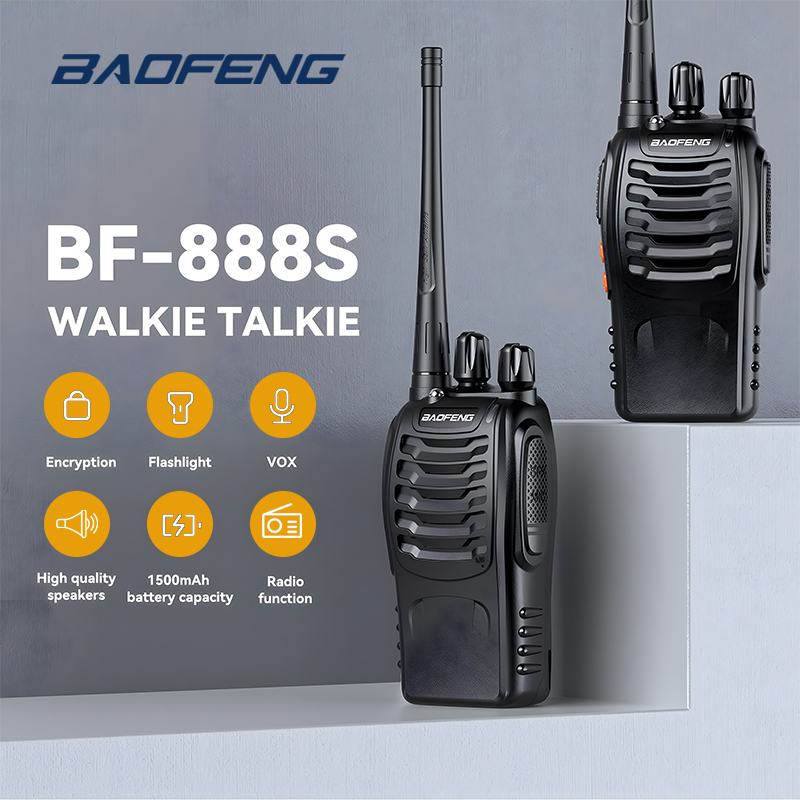 COD Baofeng BF 888S Walkie Talkie Set Of 6 Radio Long Range Portable Two Way Microphone Intercom ...