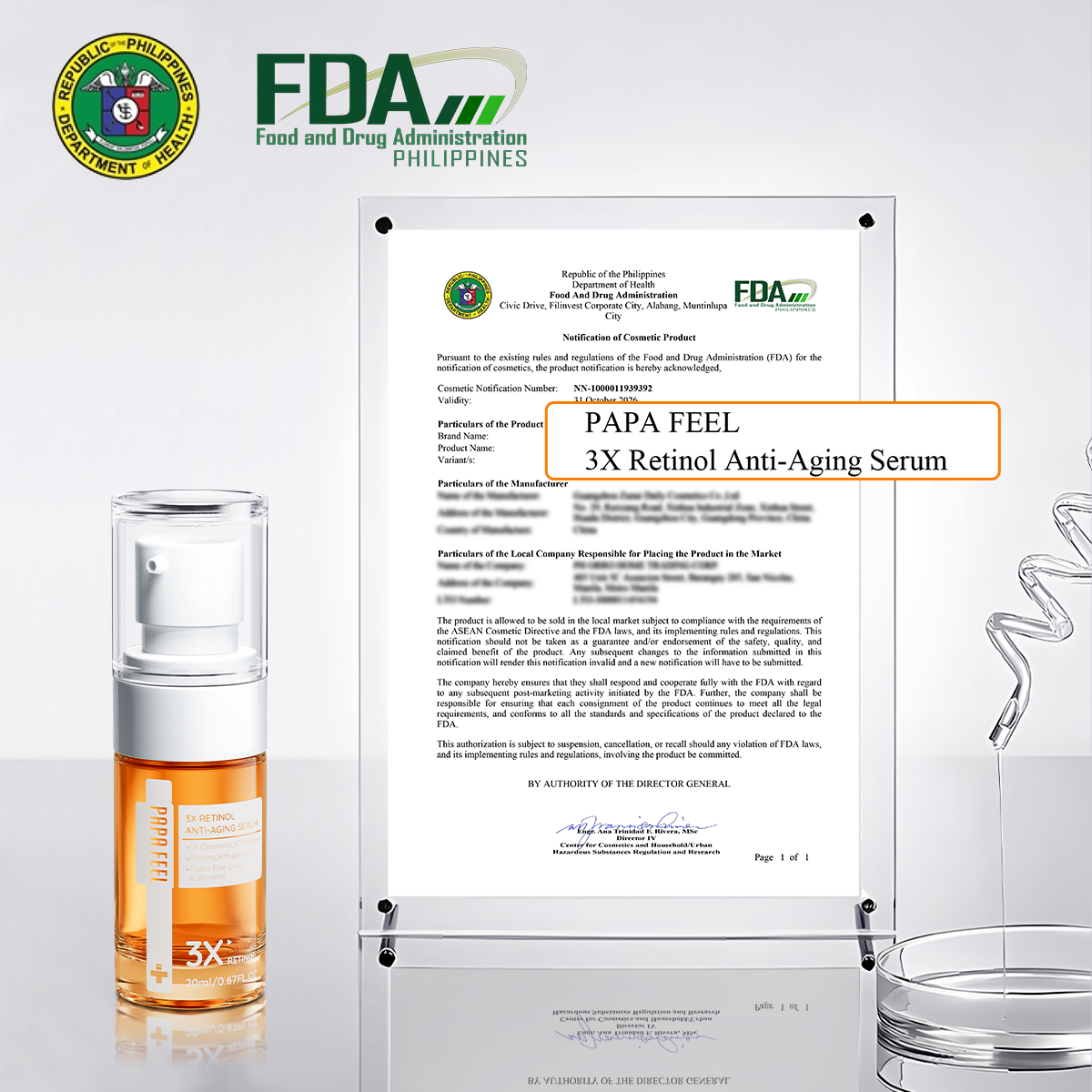 PAPA FEEL【Serum Skin Care Set】577 Dark Spot Brightening Essence 30ml +3X Retinol Anti Aging ...