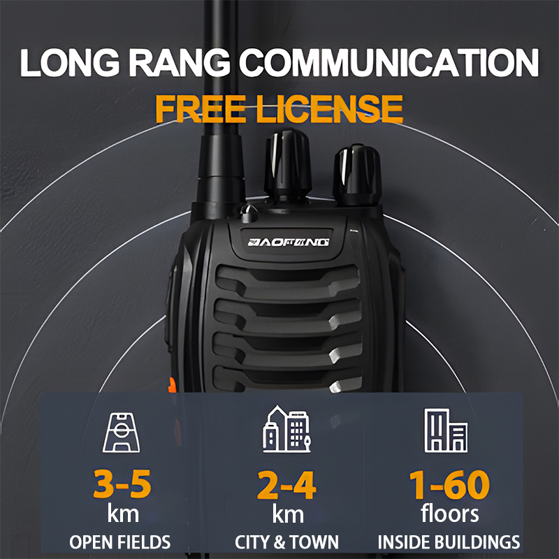 COD Baofeng BF 888S Walkie Talkie Set Of 6 Radio Long Range Portable Two Way Microphone Intercom ...