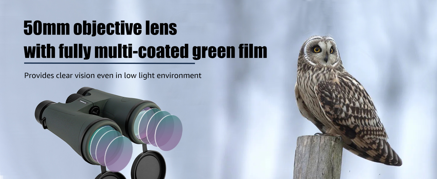 SVBONY SA203 HD Binoculars 12x50 FMC BAK4 IPX7 Nitrogen-Filled ...